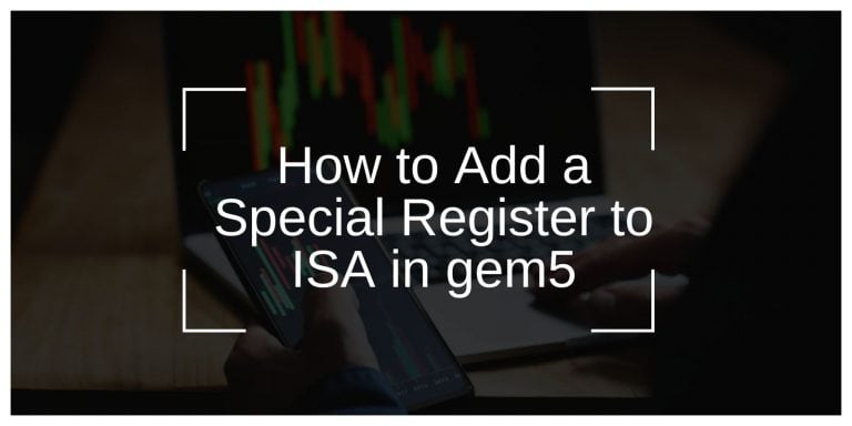 How to Add a Special Register to ISA in gem5